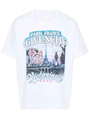 Givenchy World Tour Boxy Fit T-shirt In Cotton - White