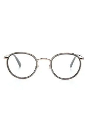 Moncler Moncler Eyewear Oval Eyeglasses Black