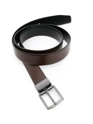 Emporio Armani Burnished Leather Belt