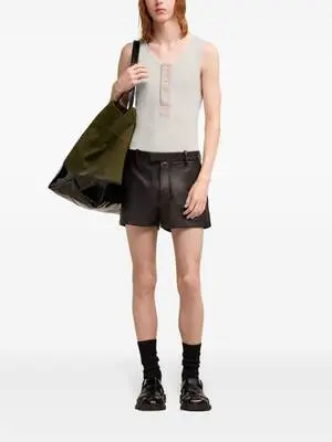 AMI Paris Ribbed Cotton Tank Top