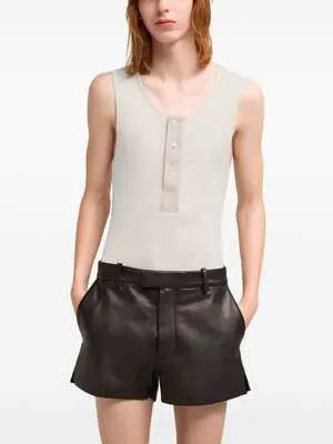 AMI Paris Ribbed Cotton Tank Top