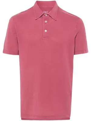 Fedeli Piqué-weave Polo Shirt - Pink