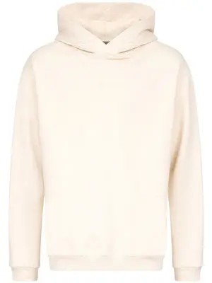 MAISON MARGIELA Embroidered Logo Cotton Hoodie - Neutrals