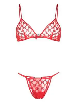 Gucci Gg Semi-sheer Lingerie Set