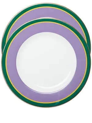 La DoubleJ Rainbow Dinner Plates - Purple