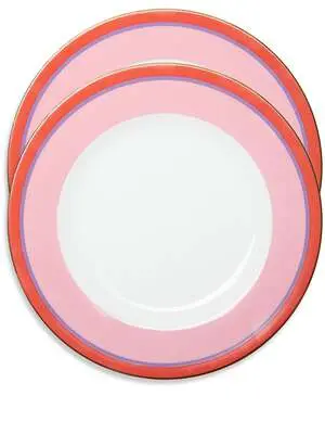 La DoubleJ Rainbow Dinner Plates - Pink
