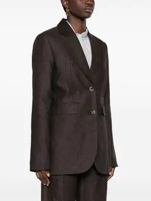 Loewe Single-breasted Linen Blazer