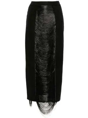 Alexander McQueen Fringe-detail Panelled Skirt