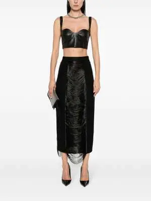 Alexander McQueen Fringe-detail Panelled Skirt