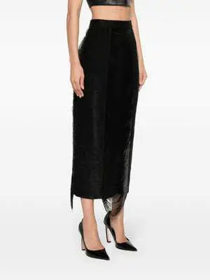 Alexander McQueen Fringe-detail Panelled Skirt