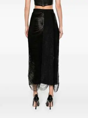 Alexander McQueen Fringe-detail Panelled Skirt