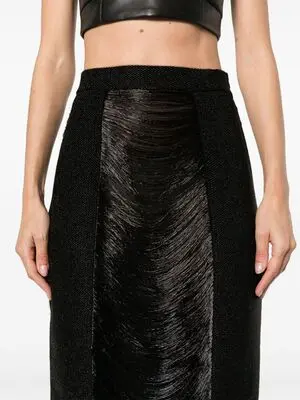 Alexander McQueen Fringe-detail Panelled Skirt