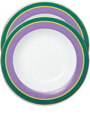 La DoubleJ Rainbow Soup Plates - Purple