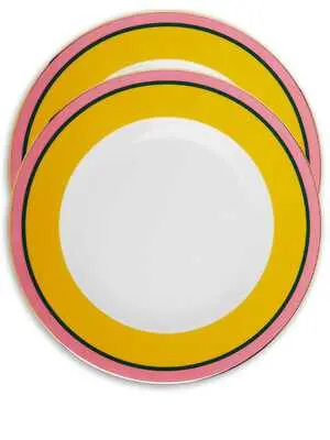La DoubleJ Rainbow Dinner Plates - Yellow