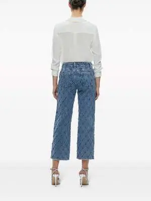 Alice + Olivia Weezy Quilted Cropped Jeans