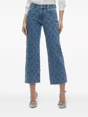 Alice + Olivia Weezy Quilted Cropped Jeans