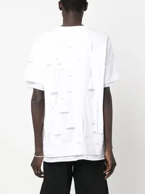 Givenchy Logo-print Distressed Cotton T-shirt
