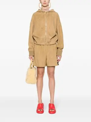 Loewe Logo-patch Leather Shorts