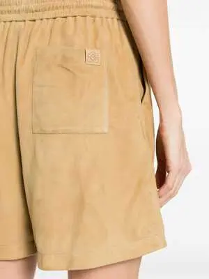 Loewe Logo-patch Leather Shorts