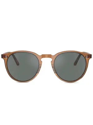 Oliver Spencer O'malley Sun Panto Frame Sunglasses - Brown