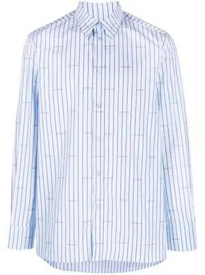 Givenchy Logo-print Striped Shirt - Blue