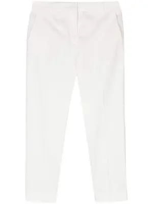 Max Mara Lince Mid-rise Tapered Trousers - White
