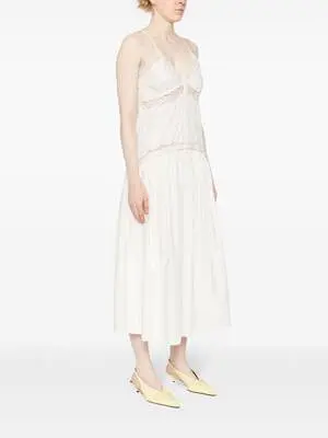 TWINSET Floral-embroidered Midi Dress