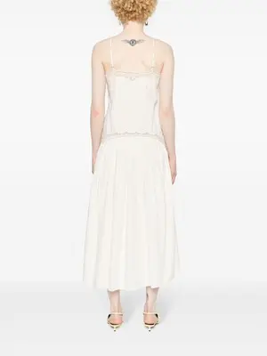 TWINSET Floral-embroidered Midi Dress
