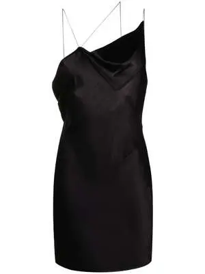Givenchy Draped Backless Silk-satin Mini Dress