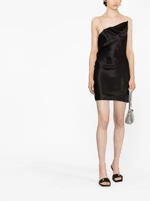 Givenchy Draped Backless Silk-satin Mini Dress