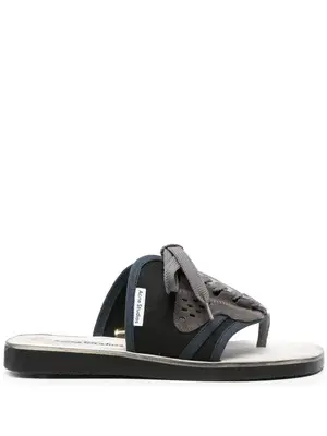 Acne Studios Panelled Lace-up Flip Flops