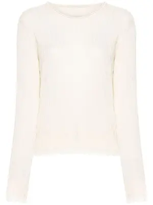 UMA WANG Distressed-effect Jumper - Neutrals