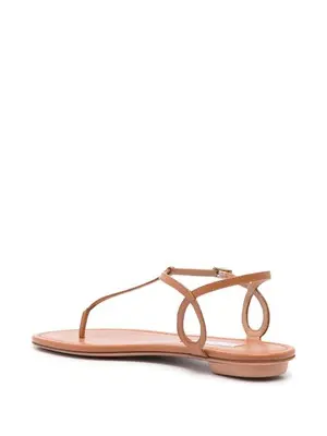 AQUAZZURA Almost Bare Flat Sandals - Brown