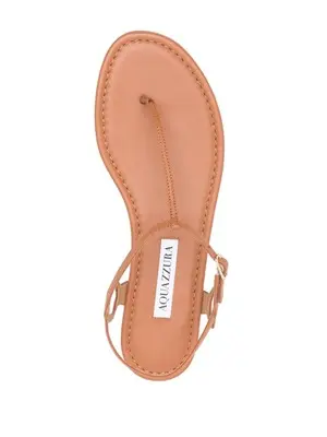 AQUAZZURA Almost Bare Flat Sandals - Brown