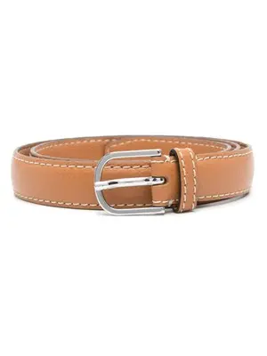 TOTEME Pebbled Leather Belt - Brown