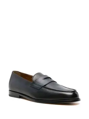 DOUCAL'S Faded Leather Penny Loafers - Blue