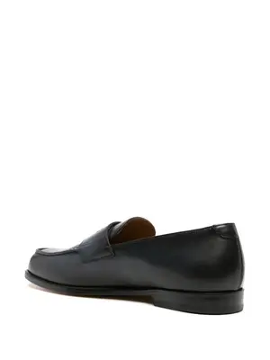DOUCAL'S Faded Leather Penny Loafers - Blue