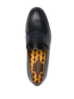 DOUCAL'S Faded Leather Penny Loafers - Blue