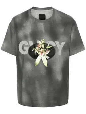 Givenchy Logo-print Faded T-shirt - Black