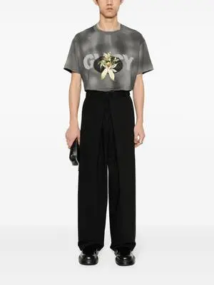 Givenchy Logo-print Faded T-shirt - Black