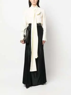 Givenchy Pussy-bow Silk Blouse - Neutrals