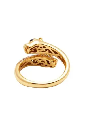 NIALAYA JEWELRY Plated Twisted Panther Ring