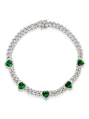 NIALAYA JEWELRY Crystal-embellished Choker Necklace - Silver