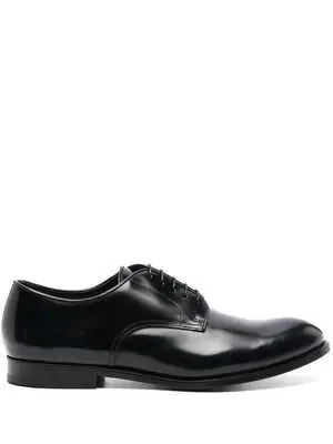 DOUCAL'S Leather Derby Shoes - Black