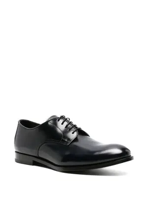 DOUCAL'S Leather Derby Shoes - Black