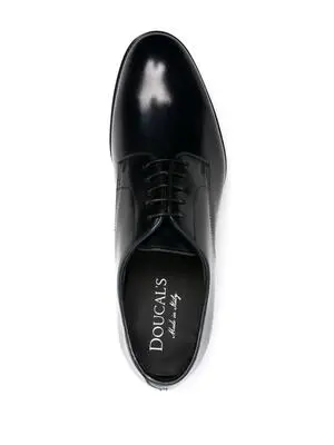 DOUCAL'S Leather Derby Shoes - Black