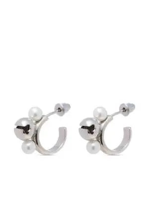 Simone Rocha Bell-charm Hoop Earrings