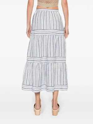 Polo Ralph Lauren Striped A-line Midi Skirt
