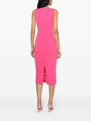 NISSA Crystal-embellished Crepe Midi Dress - Pink