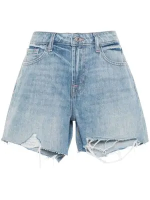 7 For All Mankind Distressed Denim Shorts